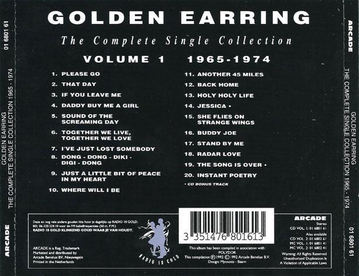 The Complete Singles Collection Volume 1, Golden Earring | CD (album ...