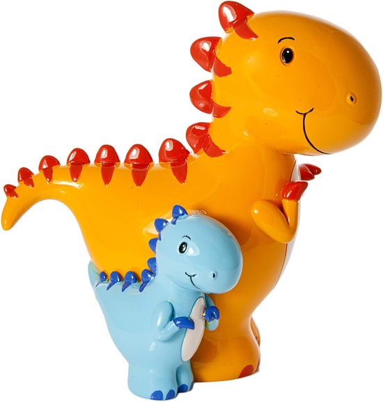 Spaarpot Dino Mama en Baby - Keramiek Spaarpot voor Kinderen | bol