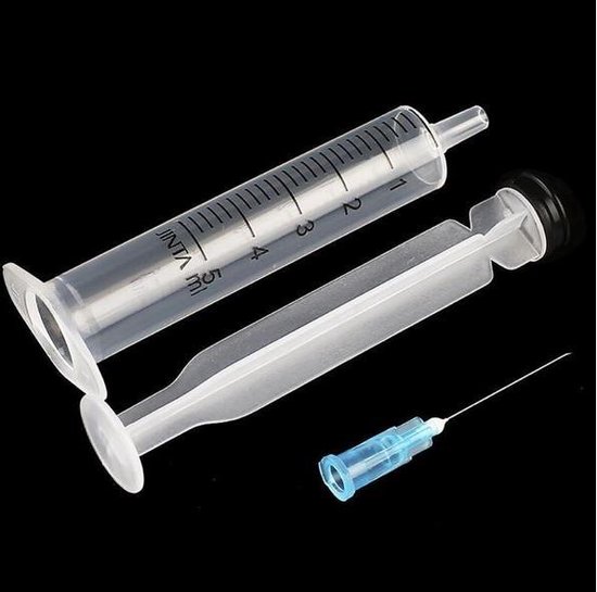 5 stuks Injectiespuit / doseerspuit / spuit met naald en met ...