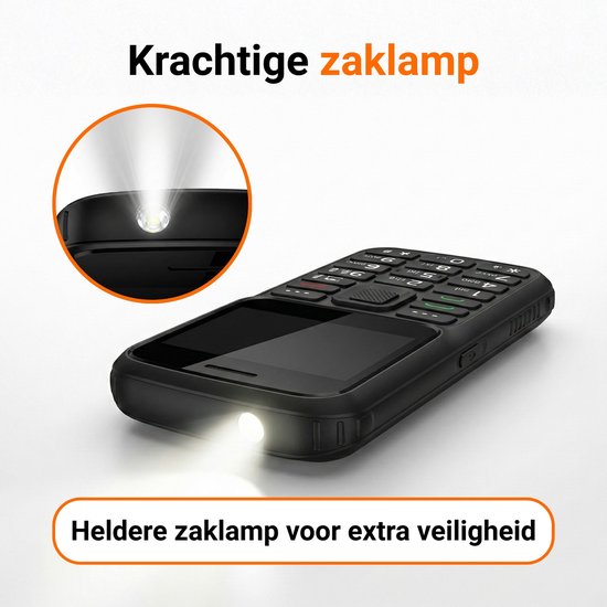 Qomfort Jimmy Senioren Telefoon - Mobiele GSM voor ouderen - SOS ...