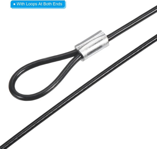 0.6ft Safety Cable Lock - 5 Pack Stainless Steel 2mm Dia Security Wire ...