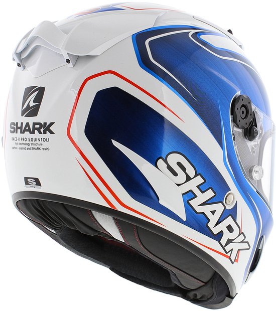 Shark Race-R Pro Guintoli helm - Wit blauw rood - Maat S | bol