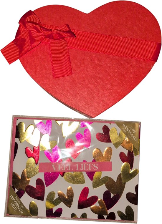 Hartje cadeau doos - gift box met Valentijn kaart | bol