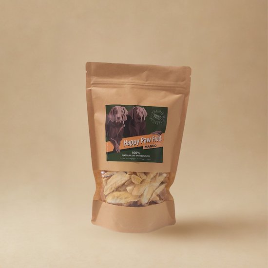 Happy Paw Fruit - Gevriesdroogde mango snack voor honden - zak 100 gram ...
