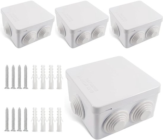 Waterproof IP55 Junction Box - Surface-Mounted Plastic - 85 x 85 x 50 ...