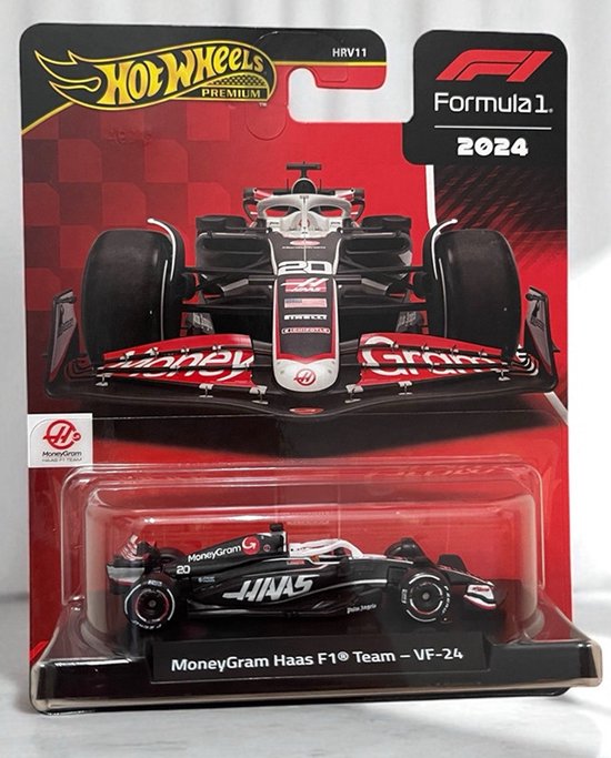 HOT WHEELS MONEYGRAM HAAS F1 TEAM VF 24 REAL RIDERS #20 1:64 HW ...