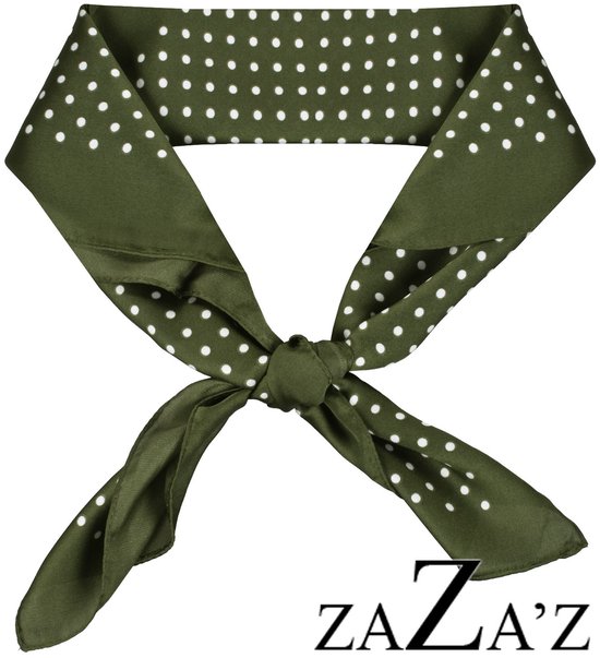 sjaal-groen-gestipt - hals /haar sjaaltje -vierkant -trendy accessoire ...