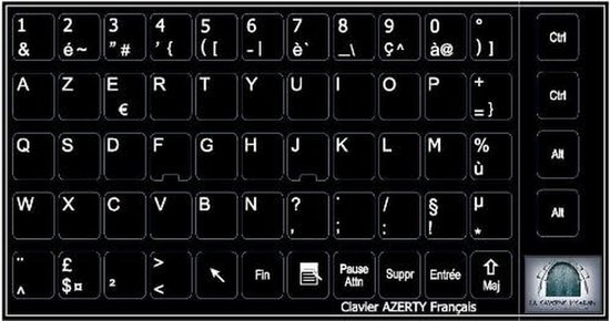 AZERTY Toetsenbord Stickers - Frans Layout voor Laptop en PC - Zwarte ...