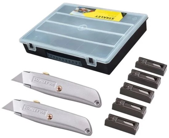 Stanley 10-899 99E intrekbaar mes, dubbelverpakking, incl. 50 messen in ...