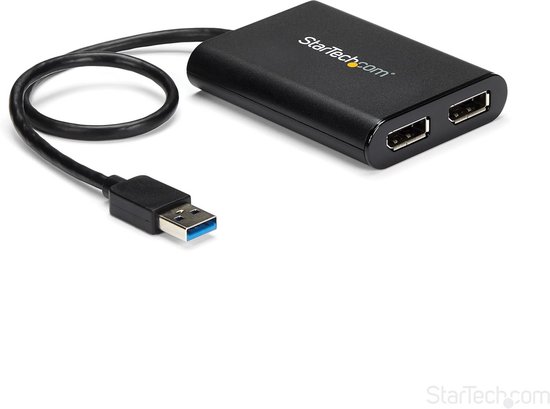 Externe USB 3.0 naar 2x DisplayPort Adapter voor Dual 4K 60Hz Monitor | bol