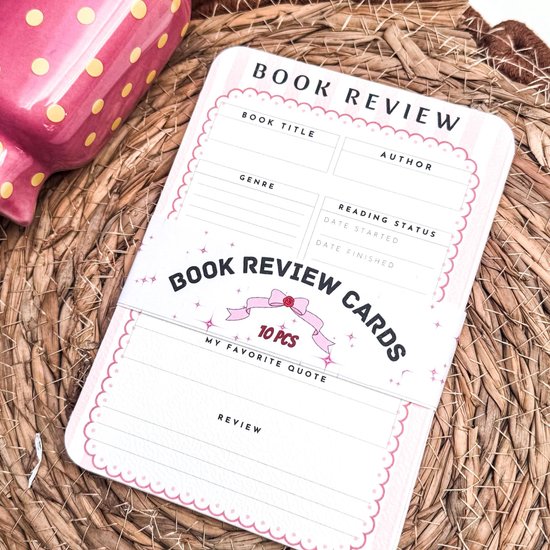 Nook & Note – Boek Review Kaarten – Set van 10 – Leesdagboek – Roze | bol