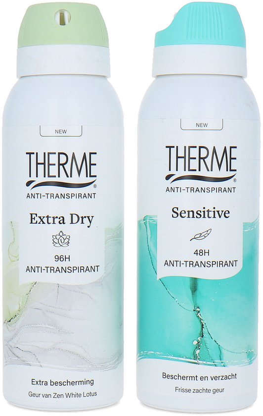 Therme Deodorant Spray Sensitive-Extra Dry - 2 x 125 ml | bol