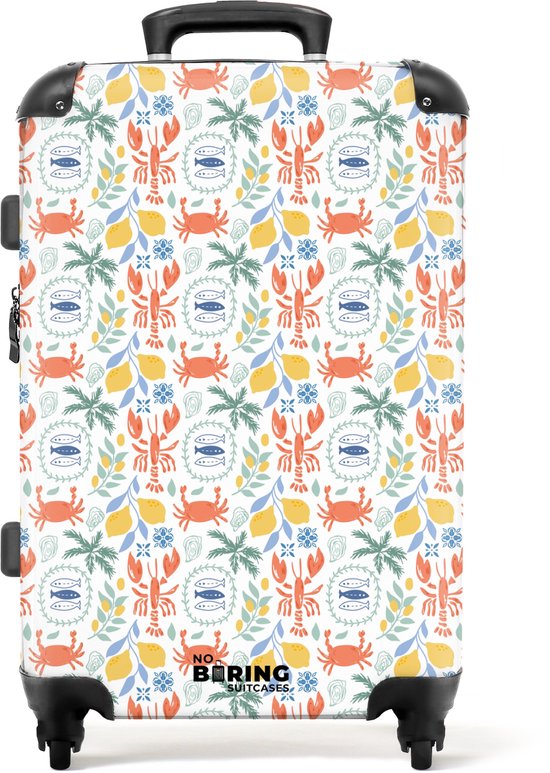 NoBoringSuitcases.com - Grote koffer - Kreeft en citroen patroon ...