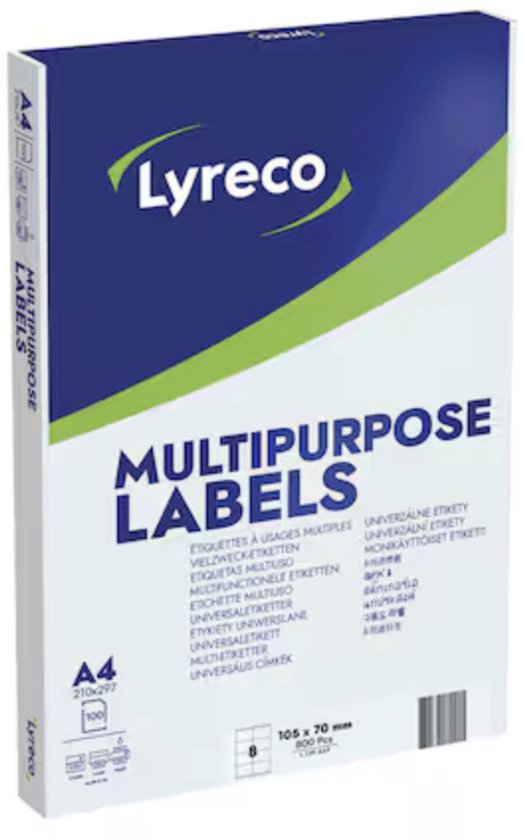 Lyreco multipurpose Labels 105 x 70 mm | bol