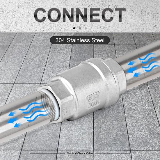 Inovra Plus - 304 Gegoten Terugslagklep met 3/4" BSP Draad voor Terugstroompreventie... | bol