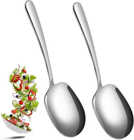 Allecto Plus - RVS Opscheplepels met Lange Handvatten voor Salade ...