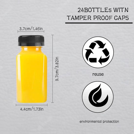 Allecto Plus - Plastic Sapflessen 120ml - Set van 20 stuks ...