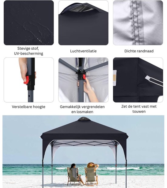 CLGP® Easy up Partyten - Paviljoen - Zwart | bol