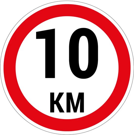 10 km sticker - 10 cm | bol