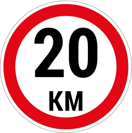 20 km sticker - 10 cm | bol