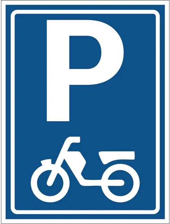 Parkeerplaats bromfietsen bord - E8E - Sign Again - 40 x 30 cm | bol