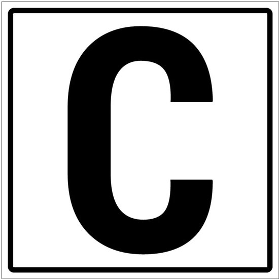 Letter C sticker - 30 x 30 cm | bol