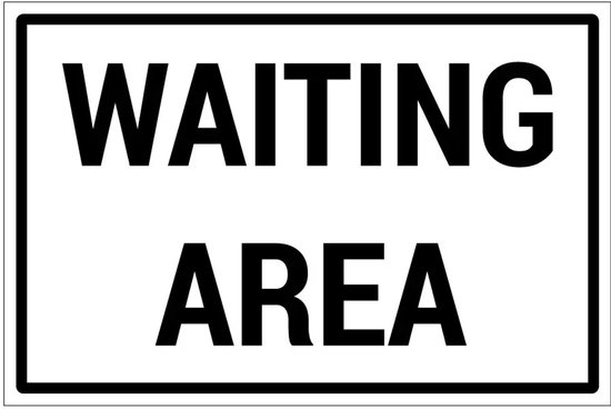 Waiting area sticker - 30 x 20 cm | bol