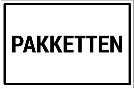 Pakketten sticker - 30 x 20 cm | bol