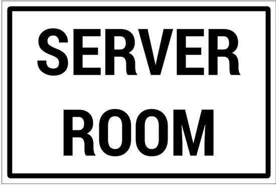 Server room sticker - 30 x 20 cm | bol