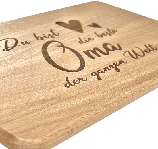 KATINGA ontbijtplank met gravure, 22x14x1cm (Beste Oma ter Wereld) | bol
