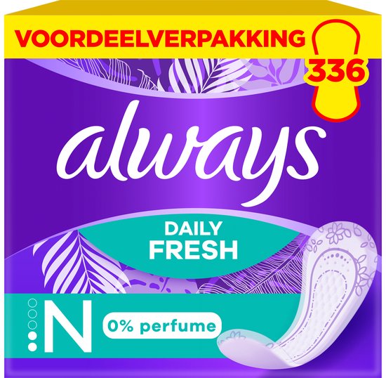 Always Daily Fresh Normal inlegkruisjes - 0% parfum 4 x 84 Stuks | bol