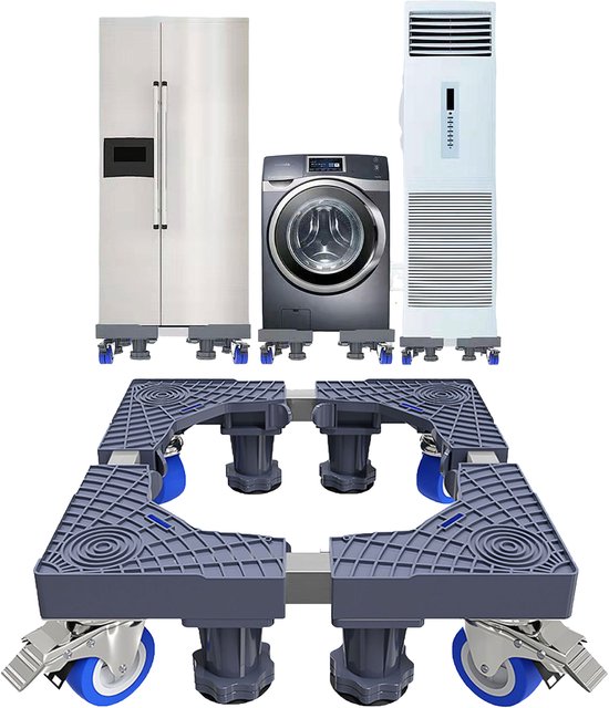CHIWIN Wasmachine Verhoger – Verstelbaar Onderstel 43‑60cm – 150kg – 8 ...