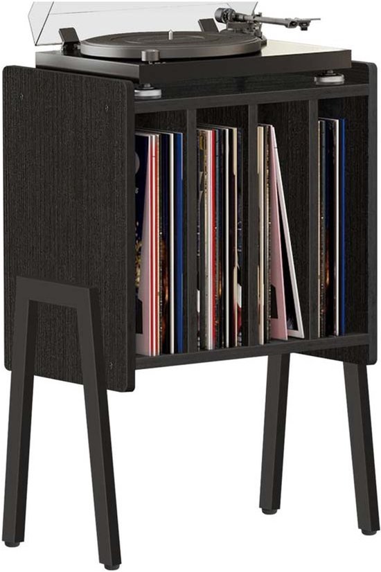 SERALUXE, LP Opbergsysteem - Zwart - 45 x 32 x 66 cm (L x B x H ...