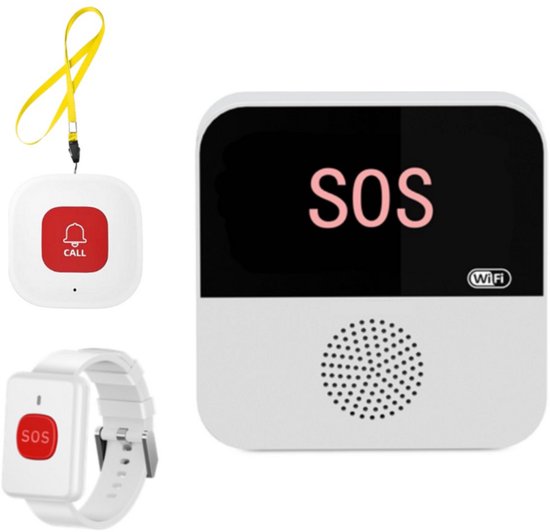 Senioren Alarm - SOS Noodknop met WiFi & App - Persoonlijk alarm voor ...