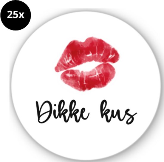 25x Sluitstickers - Dikke kus - Sluitzegel - sticker - Beterschap ...