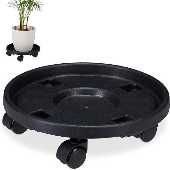 Plantentrolley op wieltjes set van 2 Ø 35cm - Kunststof ...