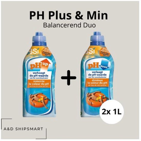 BSI pH Plus & pH Minus - Verlagen & Verhogen pH Waarde - 1L - Zwembad | bol