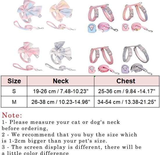 Allecto Plus - Katten Vest Borstharnas Gradient Leash Set Anti-Strain - Ademend -... | bol