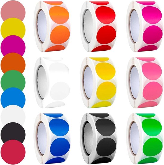Ronde stickers 4500 stuks - zelfklevende etiketten voor scrapbooking en ...