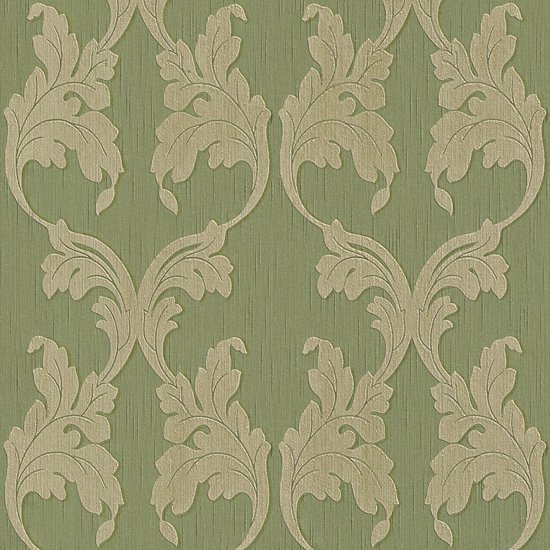 Barok behang Behang barok Vliesbehang Groen 956284 | Online behang ...