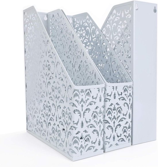 Bureaublad organizer met metalen bureau organizer voor A4-bestanden en ...