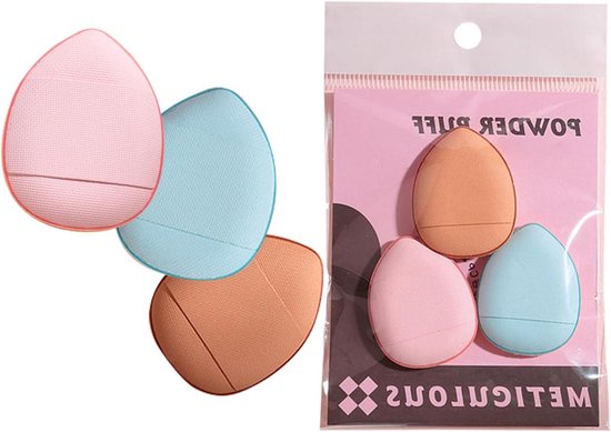 Mini Make-up Puffs voor het aanbrengen van los en geperst poeder - Set ...