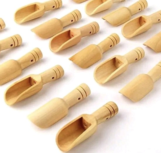 Goed&Groen – 10 Stuks – Mini Houten Lepel, Schep 7.4 cm – Bamboe ...