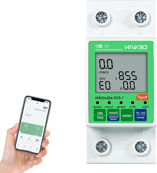 **Slimme meter met wifi - Elektrische energiemeter met tijdschakelaar ...