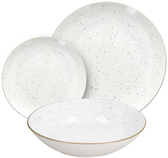 Elegante borden - modern design - set van 4 - porselein | bol