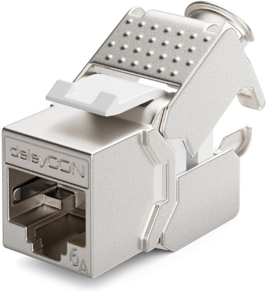 deleyCON CAT 6a Keystone Jack Module RJ45 STP Tool-Free Netwerk LAN-adapter | bol