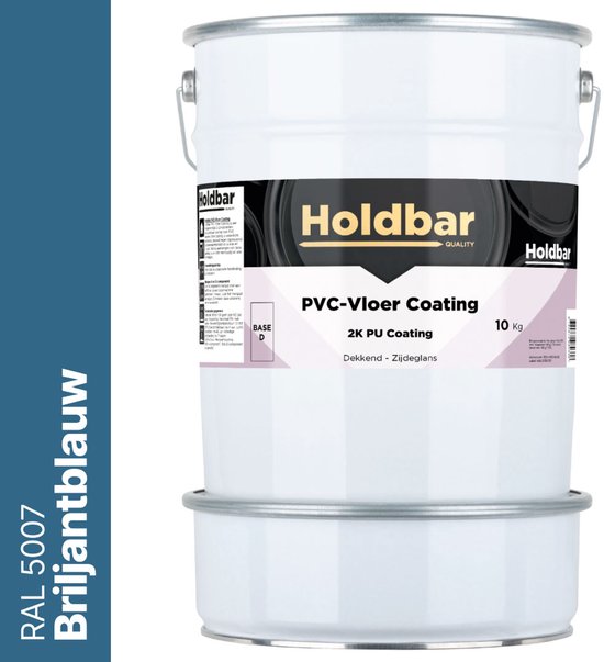 Holdbar PVC-Vloer Coating Briljantblauw (RAL 5007) 10 Kg - Vloerverf ...