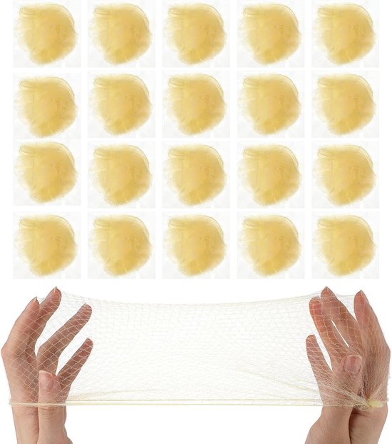 Buns Hair Nets 20 Stuks - 50 cm - Blonde Mesh - Onzichtbare Ballet Haar ...