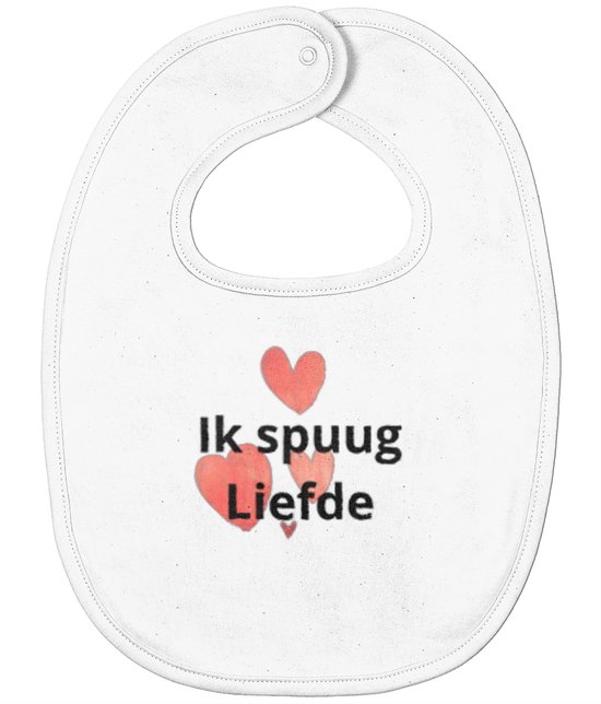 Slabber - Ik spuug liefde - kraamcadeau - geboortecadeau - wit | bol