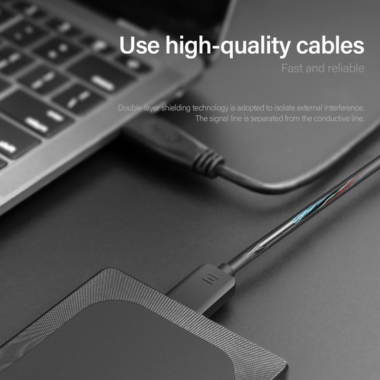 RFWR® Externe Harde Schijf 5 TB Draagbaar Ultradun USB 3.0 Geheugen ...